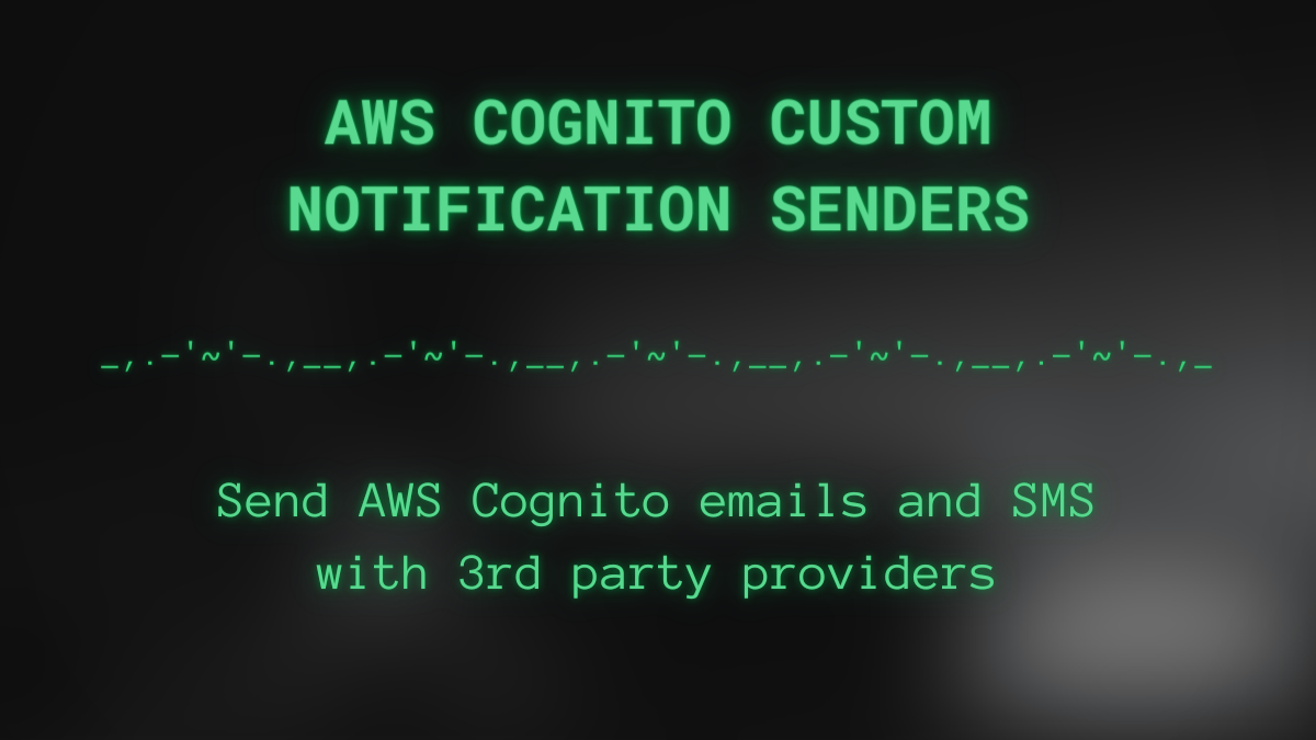 Send AWS Cognito emails with 3rd party ESPs Send AWS Cognito emails with 3rd party ESPs